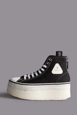 R13 Courtney Platform High Top Sneaker - Black