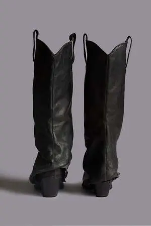 R13 Mid Cowboy Boots With Sleeve