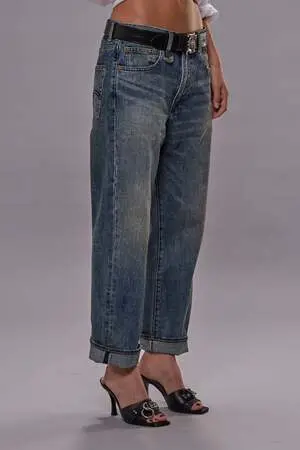 R13 Boyfriend Jean - Barter Indigo