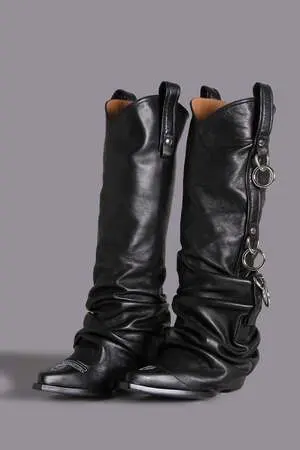 R13 Cowboy Boots Triple Harness Ring