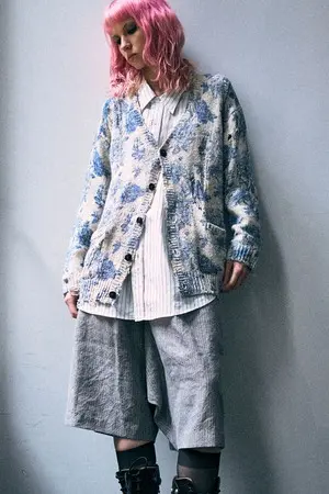 R13 Printed Boyfriend Cardigan