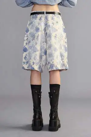 R13 Jesse Carpenter Short - Dustbloom Indigo