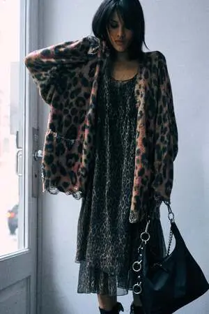 R13 Printed Oversized Cardigan