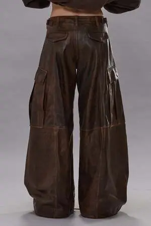 R13 Siouxsie Field Leather Cargo Pant