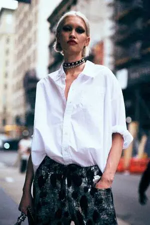 R13 Drop Neck Shirt - White