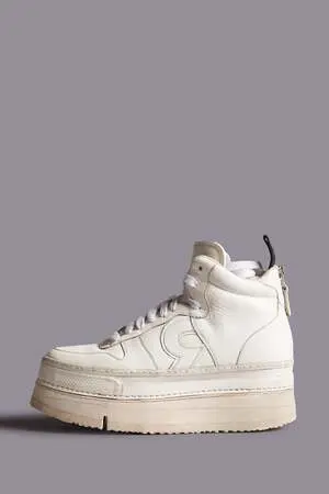 R13 Riot Leather High Top White