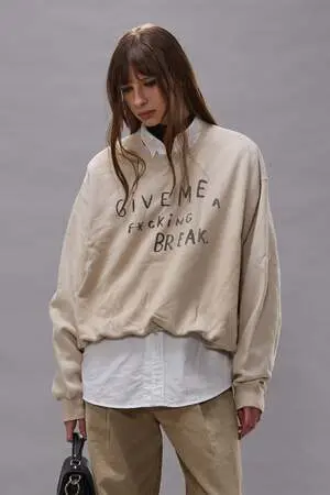 R13 Give Me A Break Balloon Crewneck