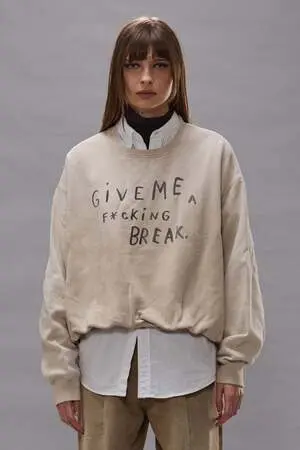R13 Give Me A Break Balloon Crewneck
