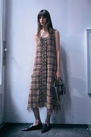 R13 Sleeveless Midi With Ruffles