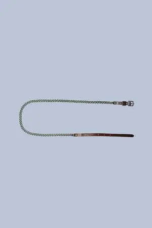 R13 Skinny Chain Belt - Brown