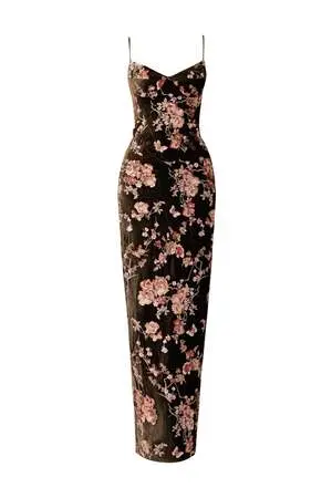 SAU LEE Rosella Embroidered Gown