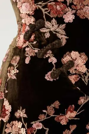 SAU LEE Anna Embroidered Mini Dress