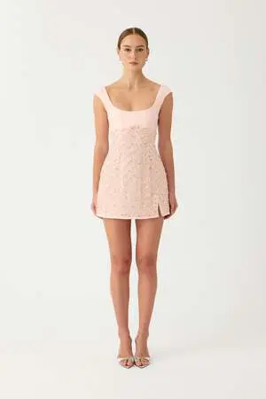 SAU LEE Daya Beaded Mini Dress