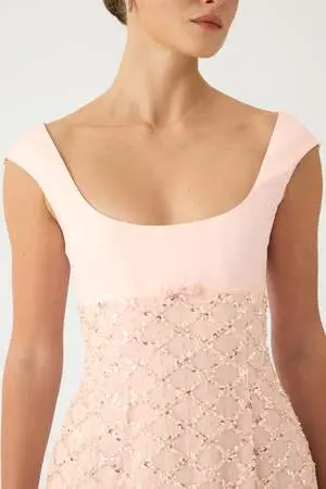 SAU LEE Daya Beaded Mini Dress