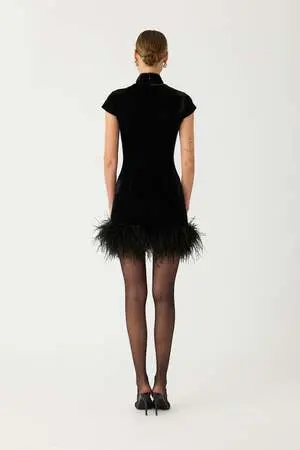 SAU LEE Morgan Velvet Mini Dress