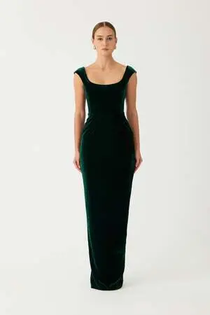 SAU LEE Brooke Velvet Gown