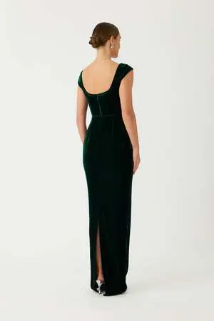 SAU LEE Brooke Velvet Gown