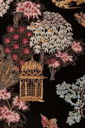 SAU LEE Jodie Embroidered Mini Dress