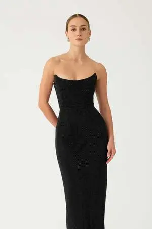 SAU LEE Vesper Crystal Gown