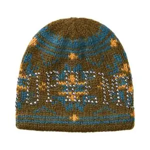 Supreme Studded Fair Isle Beanie 'olive - Brown