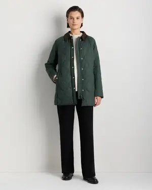 Quince Featherless Quilted Hooded Long Puffer Jacket