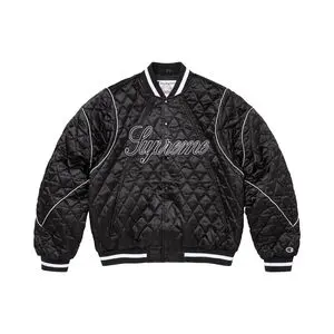 Supreme X Champion Quilted Satin Varsity Jacket
