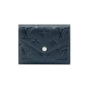 LOUIS VUITTON Victorine Wallet 'shimmery Ink Monogram Embossed Empreinte Cowhide Leather - Black