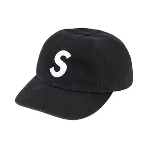 Supreme Washed Canvas S Logo 6-panel 'black' Black