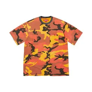Supreme Cracked Pocket Short-sleeve Top Camo - Orange
