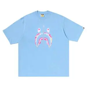 A BATHING APE Sta Camo Shark Face Relaxed Fit Tee 'sax - Blue