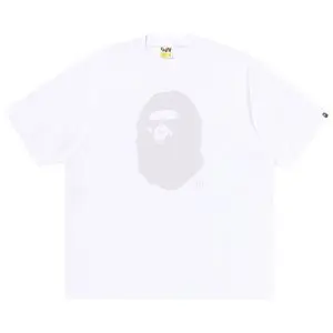 A BATHING APE Tonal Ape Head Relaxed Fit Tee - White