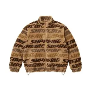Supreme Repeat Jacquard Fleece Jacket - Tan