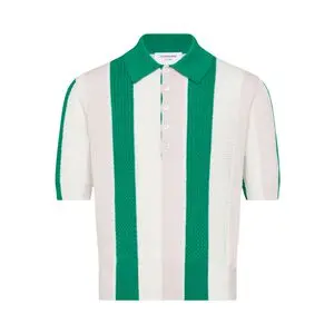 Thom Browne Shadow Stripe Mixed Stitch Intarsia Polo 'light - Pink