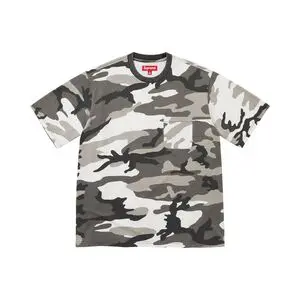 Supreme Cracked Pocket Short-sleeve Top 'snow Camo - White