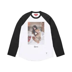Supreme X Larry Clark Sequin Raglan Long-sleeve Top - Black