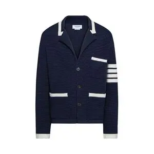 Thom Browne 4 Bar Stripe Stitch Cardigan Jacket 'dark