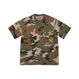 Supreme Cracked Pocket Short-sleeve Top 'woodland Camo - Green