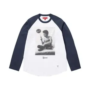 Supreme X Larry Clark Sequin Raglan Long-sleeve Top 'navy - Blue