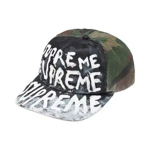 Supreme Painted 5-panel 'woodland Camo' Green