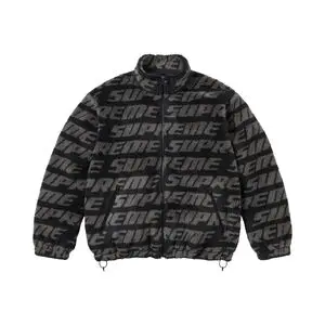 Supreme Repeat Jacquard Fleece Jacket - Black