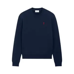 AMI Paris Quota Sweatshirt With Red De Coeur 'bleu Nuit