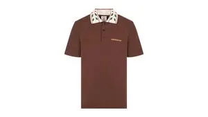 Casablanca Laurel Pique Polo Shirt - Brown