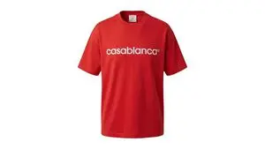 Casablanca Reflective Logo Patch Oversized T-shirt - Red