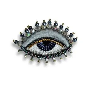 VETKA Gray Eye Talisman Brooch- Nebula's Secrets - Grey