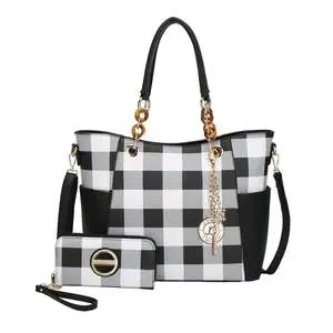 MKF COLLECTION BY MIA K. Bonita Tote Bag & Wallet Set - Black