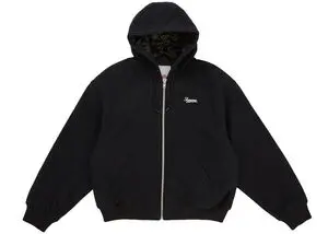 Supreme Larry Clark Hooded Varsity Jacket - Black