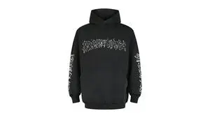 Balenciaga Diy Metal Logo Hoodie - Faded/black/white