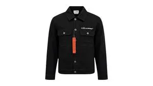 Off-White Zip Trucker Denim Jacket - Black