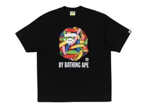 A BATHING APE Banana Bathing Ape Relaxed Fit Tee Shirt - Black