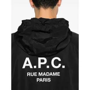 A.p.c. Coats Raincoats - Black